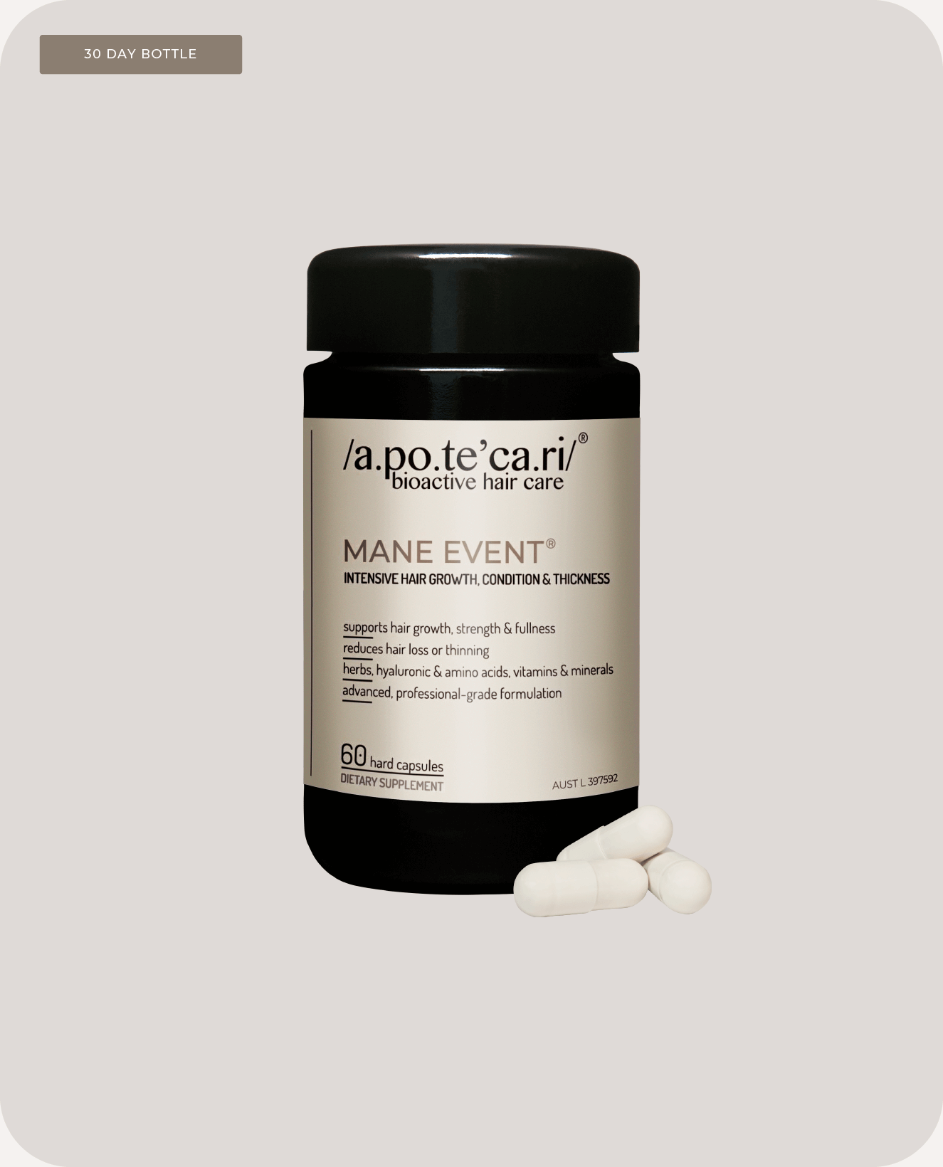 Mane Event by Apotecari | Bioactive Hair Growth Supplement & Treatment